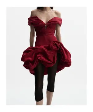Magda Butrym Draped Shawl-collar Midi Dress