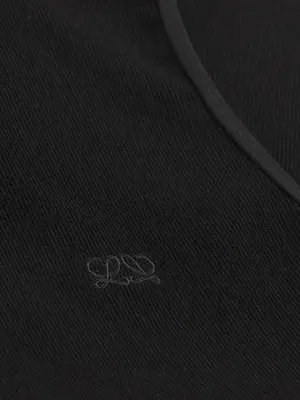 Loewe High-neck Sleeveless Top With Double L Embroidery - Black
