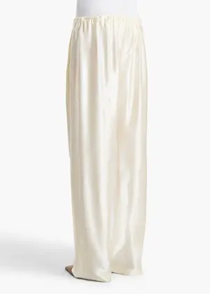 Khaite Rohen Wide Leg Satin Pants