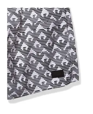 EA7 Logo Print Swim Shorts - Gray