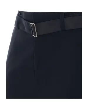 Sacai Belted Pleated Midi Skirt