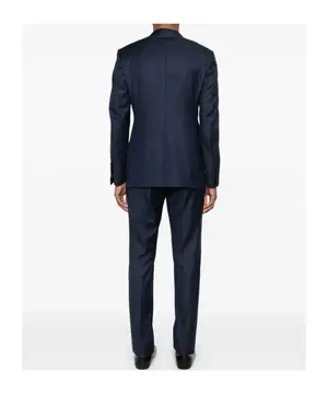 TOM FORD Flap-pocket Single-breasted Suit - Navy