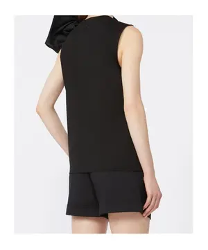 Max Mara Sleeveless Top With Oversized Floral Embellishment