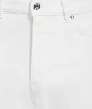Zegna Logo Patch Straight Leg Jeans - White