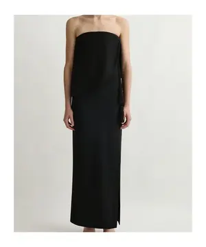 Posse Elspeth Belted Draped Wool-twill Maxi Dress