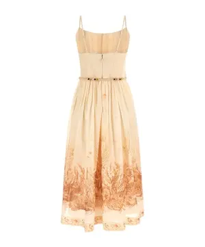 Zimmermann Wanderlust Corset Midi Dress - No