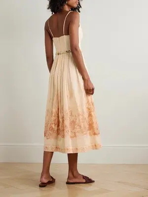 Zimmermann Wanderlust Corset Midi Dress - No