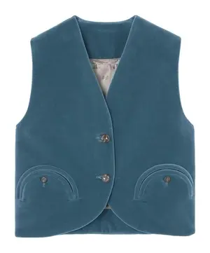 Women's Italian Cotton Velvet Vests