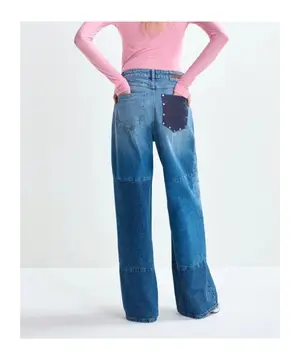 Essentiel Antwerp Wide-leg Patchwork Jeans