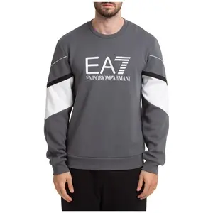 EA7 Color Block Logo Crewneck Sweater