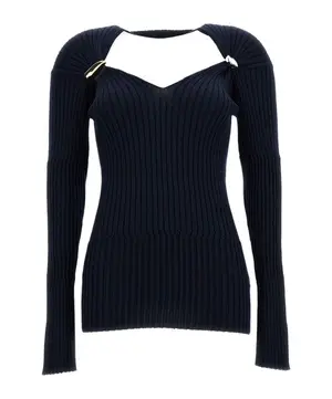 Bottega Veneta Ribbed Knit Jumper - Black