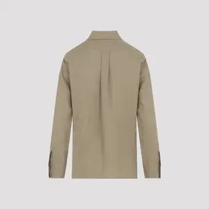 Max Mara Collared Long Sleeve Linen Shirt