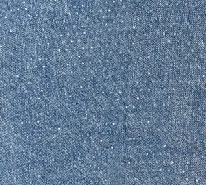 SELF-PORTRAIT Embellished Denim Cropped Top - Blue