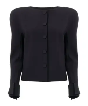Chloé Collarless Fitted Jacket - Black