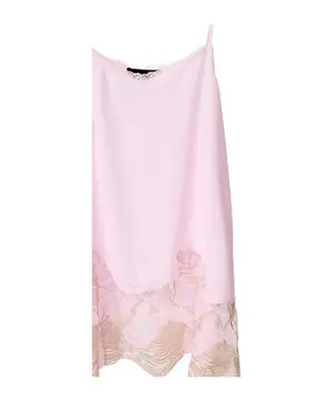 Fabiana Filippi Spaghetti Strap Lace Trim Top