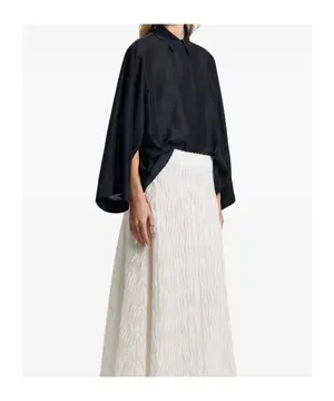 Peserico Shoulder Slit Shirt - Black