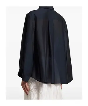 Peserico Shoulder Slit Shirt - Black