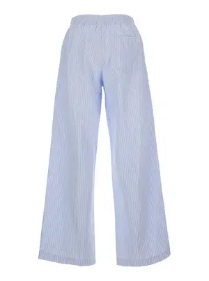 A.p.c. Lou Striped Elastic-waist Pants - Blue