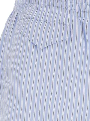A.p.c. Lou Striped Elastic-waist Pants - Blue