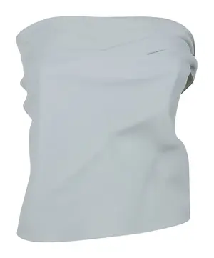 Alberta Ferretti Sleeveless Pleated Foulard Top