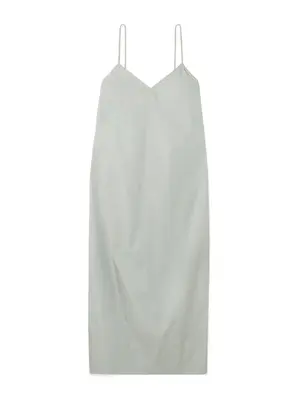 ST. AGNI Recycled Taffeta Midi Dress - Silver