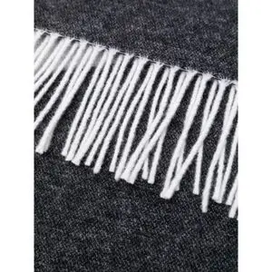 A.p.c. Logo Detailed Fringed Scarf - Black