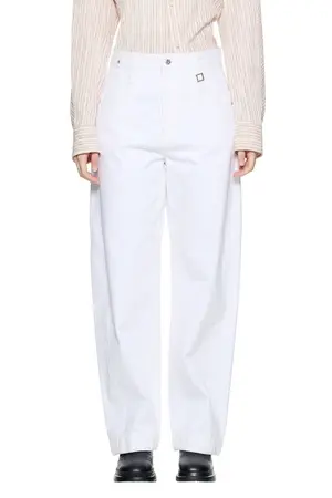 WOOYOUNGMI Logo Patch Panelled Trousers