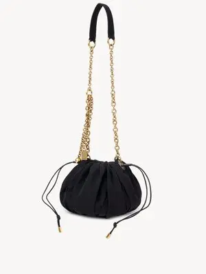 Chloé Plissé Chain Shoulder Bag - Black