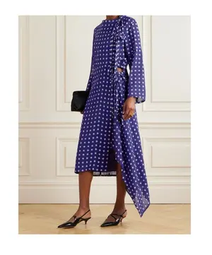 Tory Burch Printed Wrap Dress - Blue