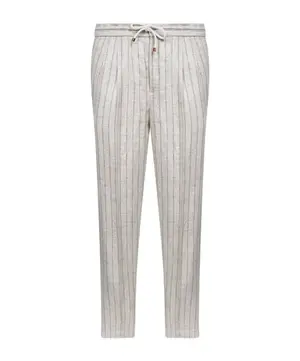 Brunello Cucinelli Pleated Drawstring Trousers - Gray