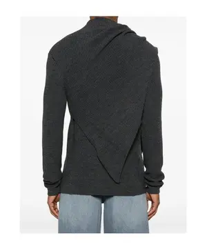 ENTIRE STUDIOS High-neck Asymmetrical Sweater - Ash