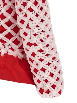 Comme Des Garçons Tulle Weave Asymmetric Blazer