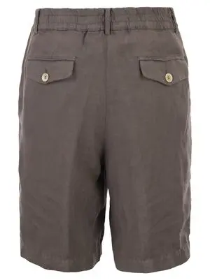 Brunello Cucinelli Elasticated Bermuda Shorts - Black