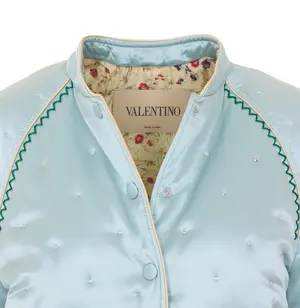 Valentino Garavani Floral Embellished Quilted Jacket