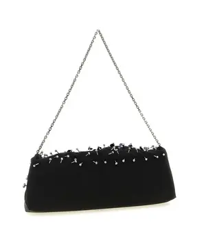 ROGER VIVIER Efflorescence Embellished Clutch Bag - Black