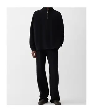Jacquemus Rond Carre Half Zip Sweatshirt - Black