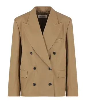 Dries Van Noten Double-breasted Twill Blazer - Green