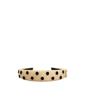 ROGER VIVIER Polka Dot Tres Vivier Hairband - Beige