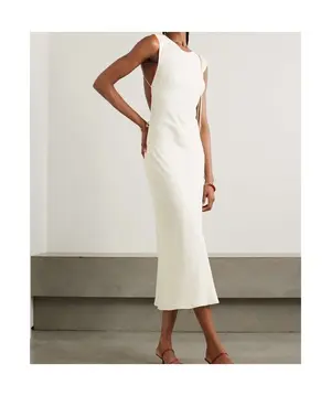 ST. AGNI Sleeveless Round Neck Open Back Dress