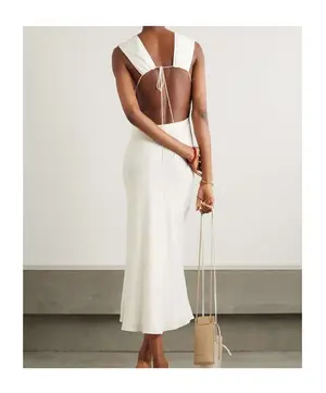 ST. AGNI Sleeveless Round Neck Open Back Dress