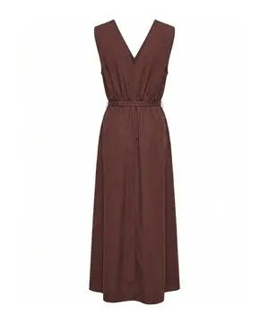 Patrizia Pepe Belted V-neck Maxi Dress - Red
