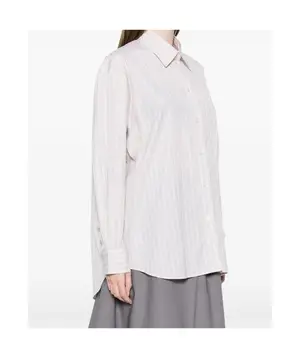 Soeur Striped Curved Hem Shirt