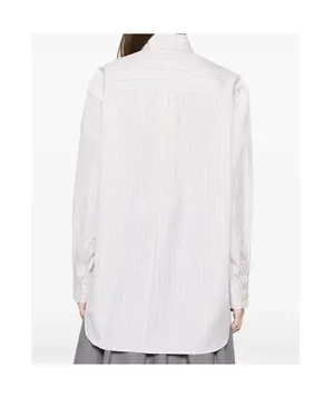 Soeur Striped Curved Hem Shirt