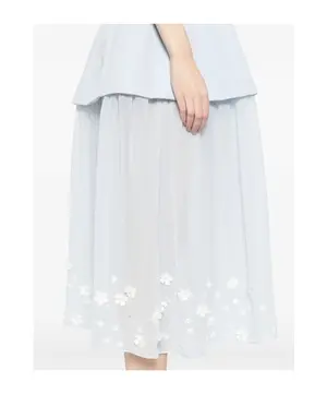 Stine Goya Sleeveless Square Neck Dress With Floral Appliqu