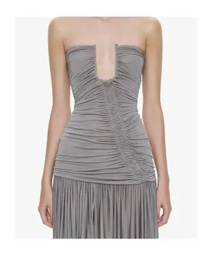 Christopher Esber Arced Orion Strapless Gown - Gray