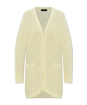 Fabiana Filippi Long-sleeved Crocheted Cardigan With Patch Pockets
