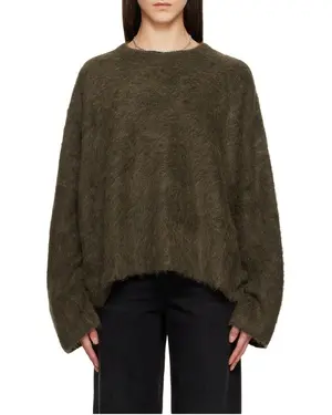 TOTEME Brushed Alpaca-blend Sweater - Black