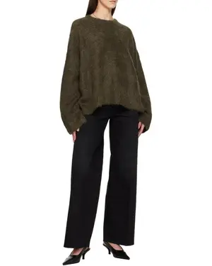TOTEME Brushed Alpaca-blend Sweater - Black