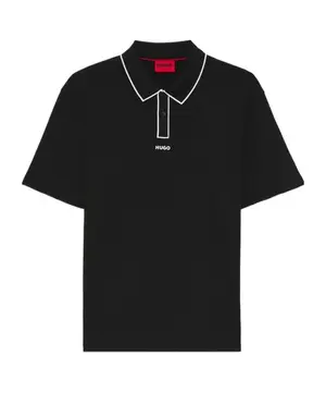 Hugo Boss Contrast Trim Short-sleeved Polo Shirt - Black