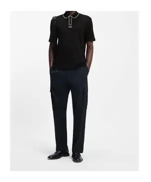 Hugo Boss Contrast Trim Short-sleeved Polo Shirt - Black
